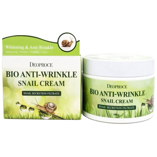 Биокрем для лица Deoproce против морщин с экстрактом улитки Bio Anti-Wrinkle Snail Cream 100г