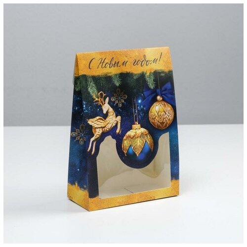Коробка складная «Золото», 15 × 7 × 22 см / Новый год