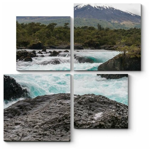 Модульная картина Водопады в чилийском национальном парке 180x180