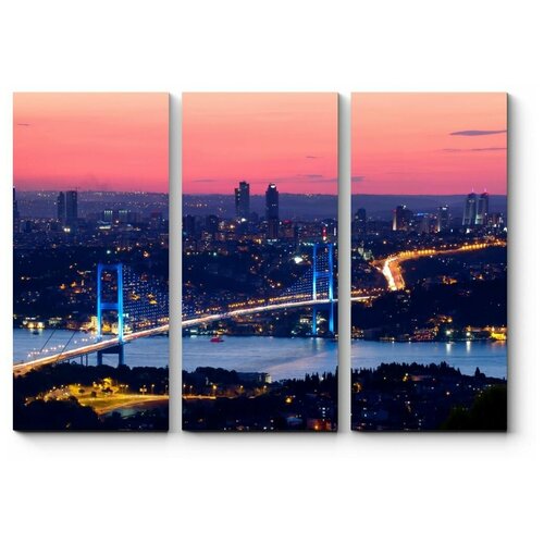 Модульная картина Волшебный закат в Стамбуле 100x72