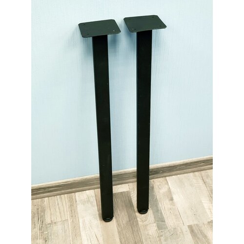 Ножки опоры для стола 810 (2 шт.) 40х20, металлические регулируемые черные барные Лофт