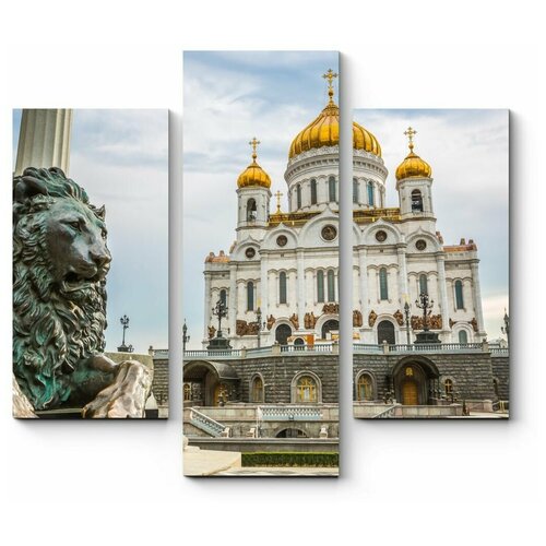 Модульная картина Храм Христа Спасителя в Москве90x81