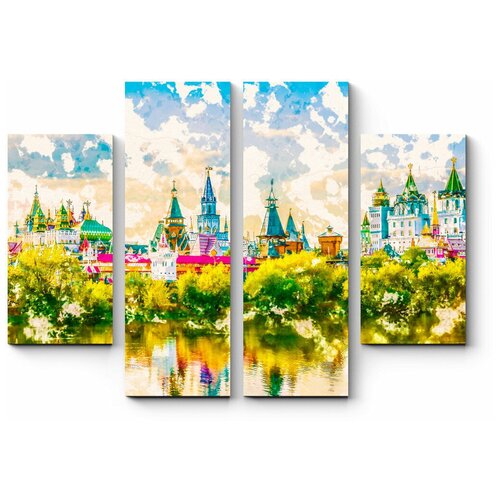 Модульная картина Измайловский Кремль солнечным днем, Москва 100x75