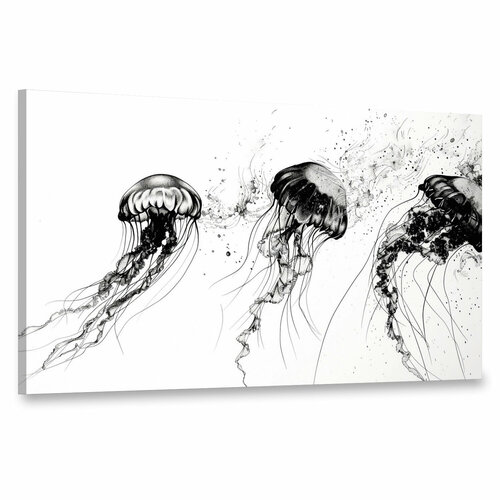 Интерьерная картина 100х60 "Медуза в океанской гавани"