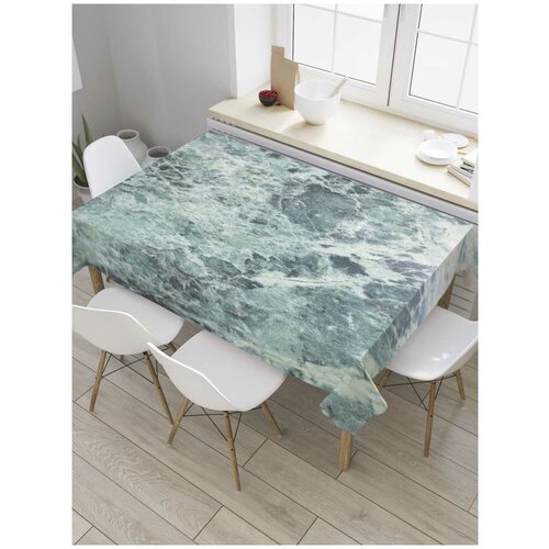 Скатерть прямоугольная JoyArty на кухонный стол "Пена океана" из оксфорда, 120x145 см