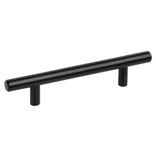Мебельная ручка - рейлинг из нержавеющей стали 256мм / 356мм, D12мм, чёрный 1 шт