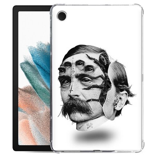 Чехол задняя-панель-накладка-бампер MyPads страшное лицо мужчины для Samsung Galaxy Tab A8 10.5 2021 (SM-X200N) противоударный