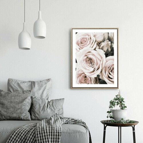 Декоративное изображение "Нежные розы" 40х50х2,5см