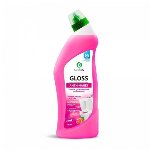 Чистящее средство Grass Gloss Pink, гель, для ванной комнаты, 750 мл