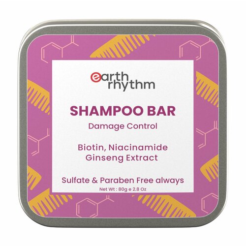 Твердый шампунь для волос с биотином, ниацинамидом и экстрактом женьшеня Earth Rhythm Biotin, Niacinamide Ginseng Extract Shampoo Bar