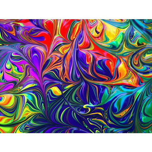 Плакат, постер на бумаге Abstraction/Абстракция: Краски/искусство/арт/абстракция/творчество. Размер 42 х 60 см