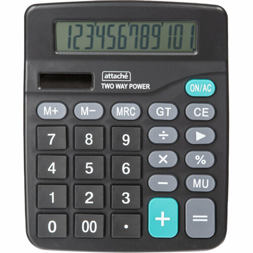 Калькулятор настольный Attache полнораз-й ATC-555-12F12раз. дв. пит.180x145мм