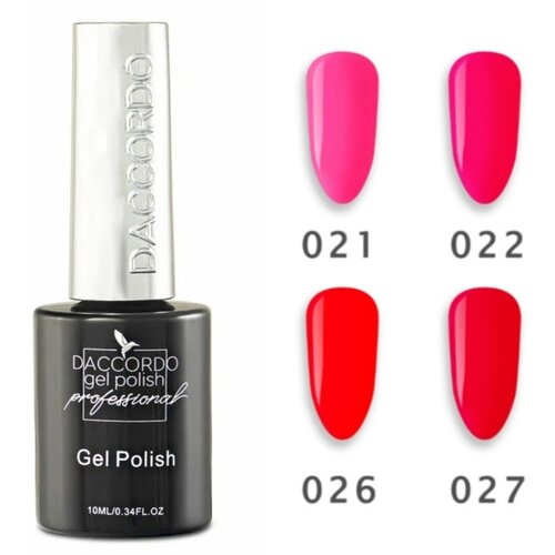 DACCORDO Gel Polish/Гель-лак/Набор 4 шт