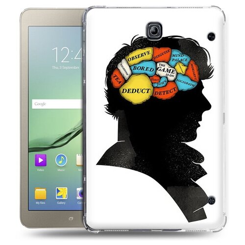 Чехол задняя-панель-накладка-бампер MyPads темный рисунок для Samsung Galaxy Tab S2 8.0 SM-T710/T715 противоударный