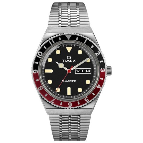 Наручные часы TIMEX Q Timex Reissue TW2U61300, черный, красный