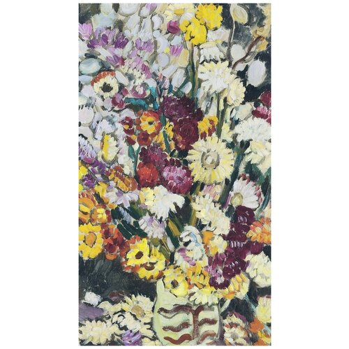 Репродукция на холсте Букет осенних цветов №2 Вальта Луи 40см. x 71см.