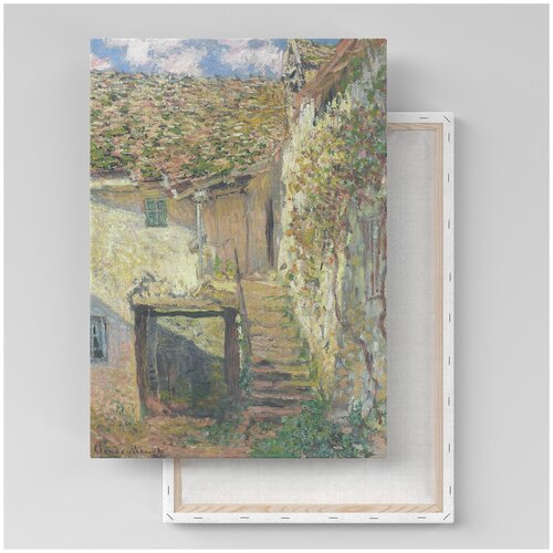 Картина на холсте с подрамником / Monet Claude - The Steps, 1878 / Клод Моне