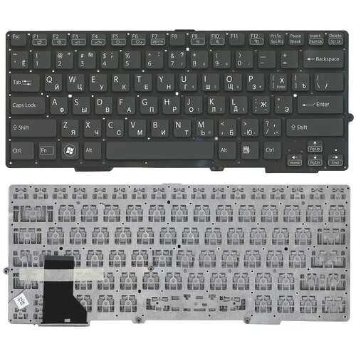 Клавиатура для ноутбука Sony Vaio SVS1311E3RW. RU3 черная без рамки