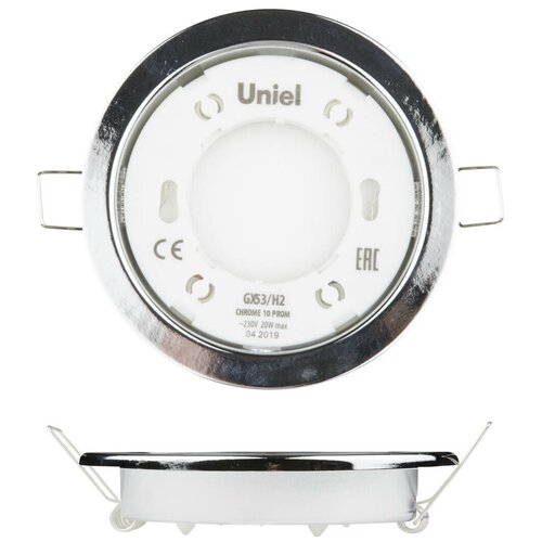 Встраиваемый светильник Uniel GX53/H2 Chrome 10 Prom UL-00005052