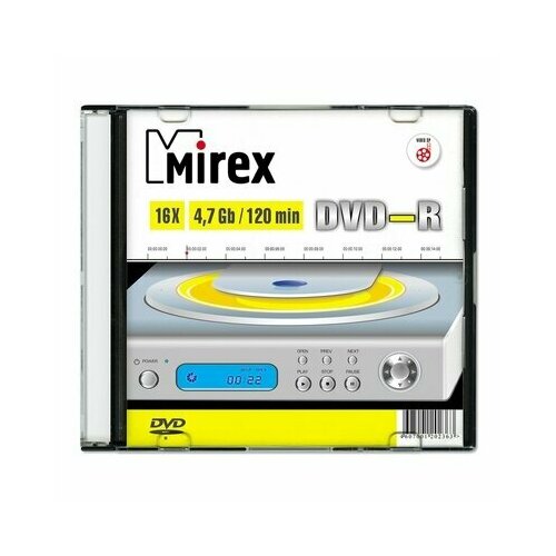 Диск DVD-R Mirex 4,7 GB 16x, 838859