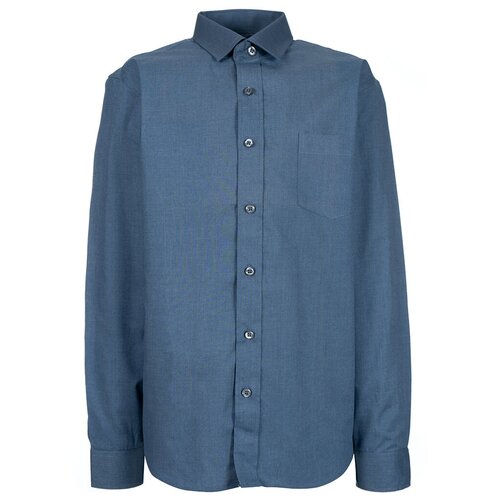 Школьная рубашка Tsarevich, размер 146-152, синий, серый