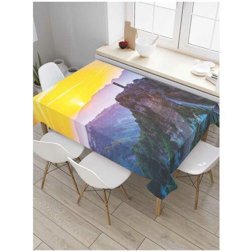 Скатерть прямоугольная JoyArty на кухонный стол "Скала Масса Леопольдино в Тоскане" из оксфорда, 180x145 см