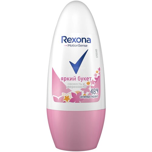 Rexona Антиперспирант Motionsense Яркий букет, ролик, флакон, 50 мл, 50 г