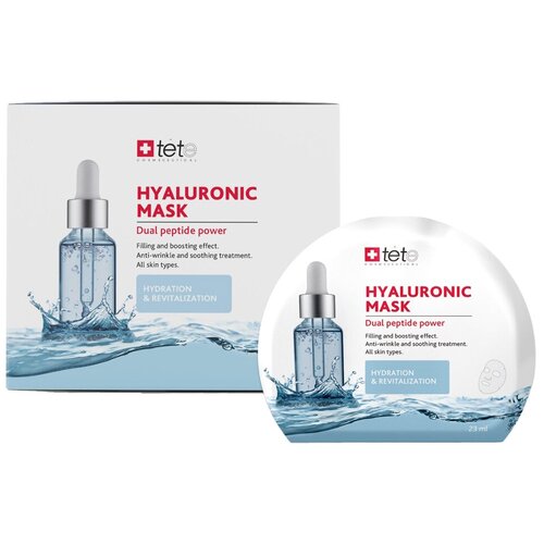 TETE Маска тканевая BOX Hyaluronic Mask "Hydration & Revitalization", 6 шт в уп.