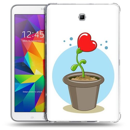 Чехол задняя-панель-накладка-бампер MyPads Растение любви 14 февраля для Samsung Galaxy Tab A 8.0 SM-T355/T351/T355/350 противоударный