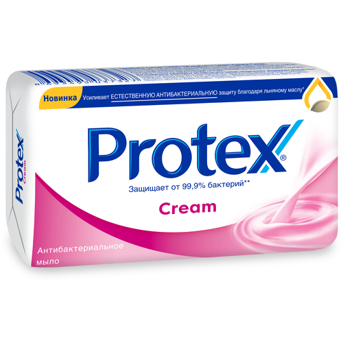 Protex Мыло кусковое Cream антибактериальное, 90 г