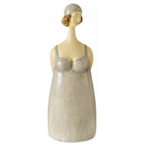 Декоративная статуэтка купальщица селестина в сером, полистоун 20 см, Boltze 2010487-серая