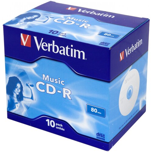 Диск Verbatim CD-R 80min AUDIO (Music) Jewel 10 шт. (43365)