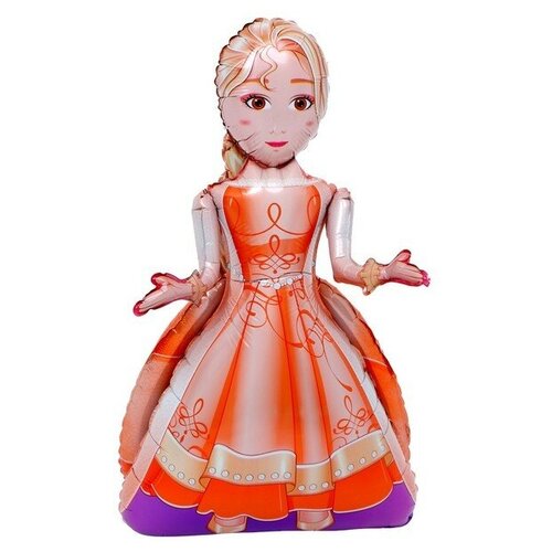 Шар фольгированный 30" «Девочка в оранжевом платье»