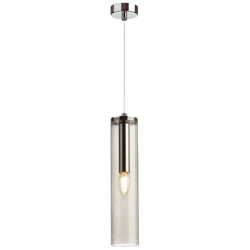 Потолочный светильник Odeon Light Klum 4694/1, E14, 40 Вт, кол-во ламп: 1 шт., цвет: хром/дымчатый