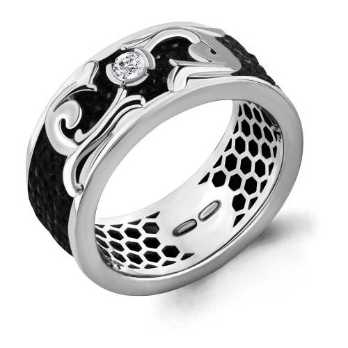 Кольцо AQUAMARINE, белое золото, 585 проба, бриллиант, размер 18.5