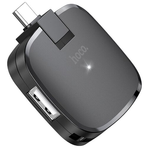 Переходник Hoco HB11 Victory Type-C to 3 USB, черный