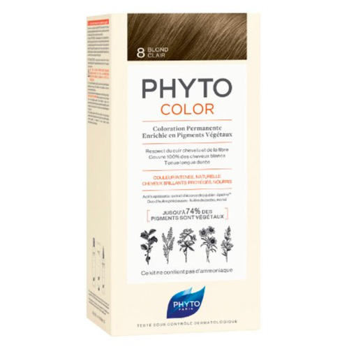 PHYTO PhytoColor краска для волос Coloration Permanente, 8 светлый блонд, 150 мл