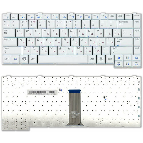 Клавиатура для ноутбука Samsumg Q308 белая