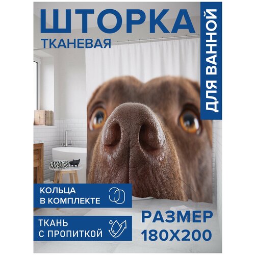 Штора для ванной JoyArty Нос собаки 180х200 (sc-6554)180х200 см