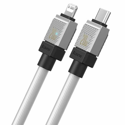 Кабель USB-C BASEUS CoolPlay Series Type-C - Lightning, 4A, 20W, 1 м, белый