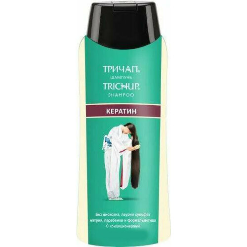 Trichup Herbal Shampoo KERATIN, Vasu (тричуп (тричап) шампунь на основе трав, кератин, Васу), 200 мл.
