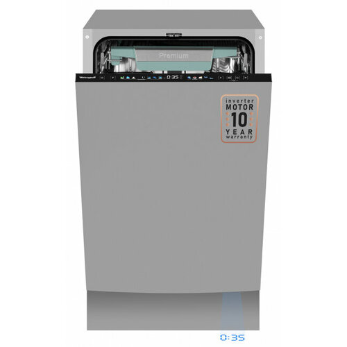 Встраиваемая посудомоечная машина с проекцией времени на полу, авто-открыванием и инвертором Weissgauff BDW 4160 Real Touch DC Inverter Timer Floor