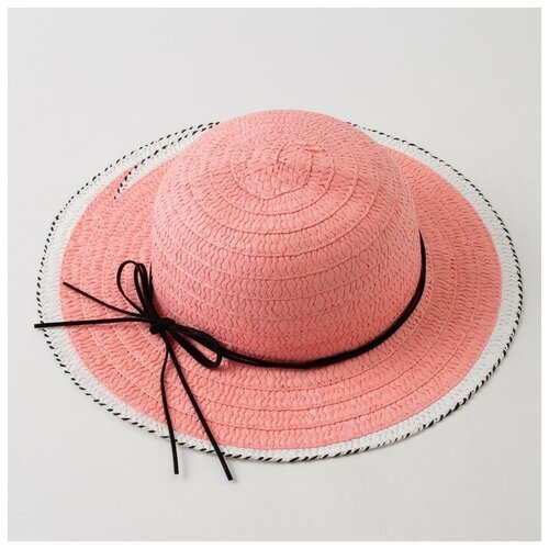 Шляпа для девочки MINAKU "Куколка", размер 50, цвет розовый , 1 шт.