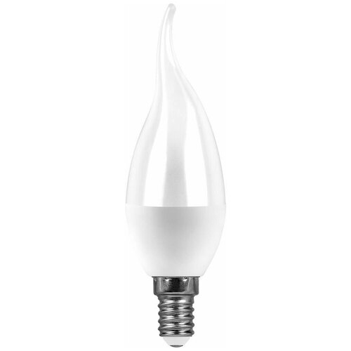 Лампа светодиодная LED 13вт Е14 дневной матовая свеча на ветру