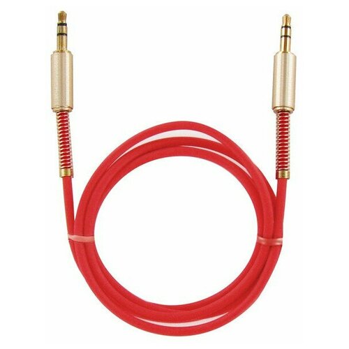 Krutoff / Аудио кабель AUX Krutoff Spring, красный 1m (пакет)