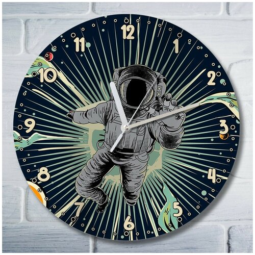 Настенные часы УФ с рисунком Космос - 1099