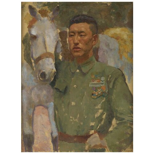 Репродукция на холсте Герой кавалерии Тай Xide Бэйхун Сюй 40см. x 54см.