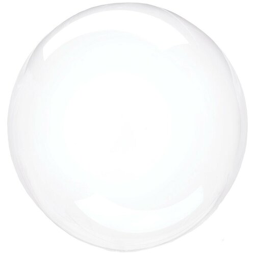 Шар (20'/51 см) Сфера 3D, Deco Bubble (синяя упаковка), Прозрачный, Кристалл, 10 шт. в упак.