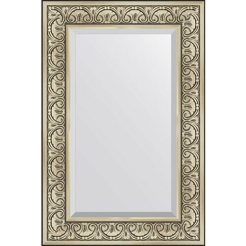 Зеркало Evoform Exclusive BY 3424 60x90 см барокко серебро