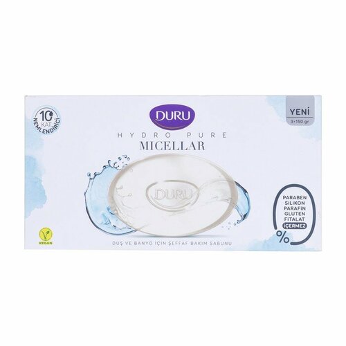 DURU Туалетное мыло DURU Hydro Pure Мицеллярный уход, 3 шт х 150 г
